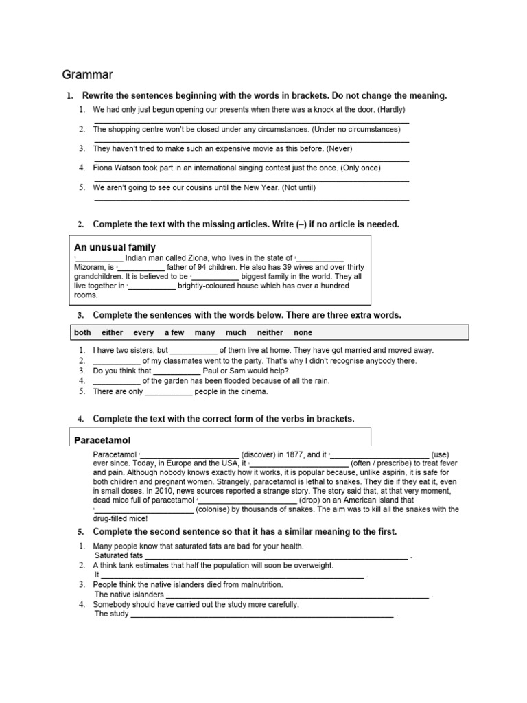 Sample Test-Grade 9 | PDF