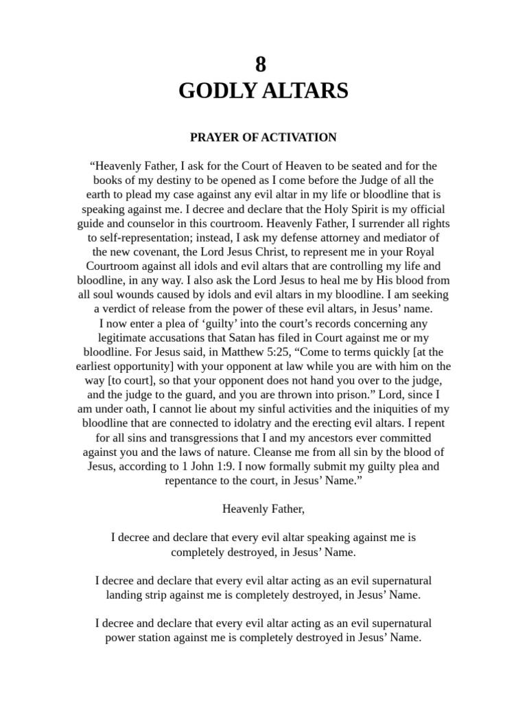 8 Godly Altars | PDF | Abraham | Elijah