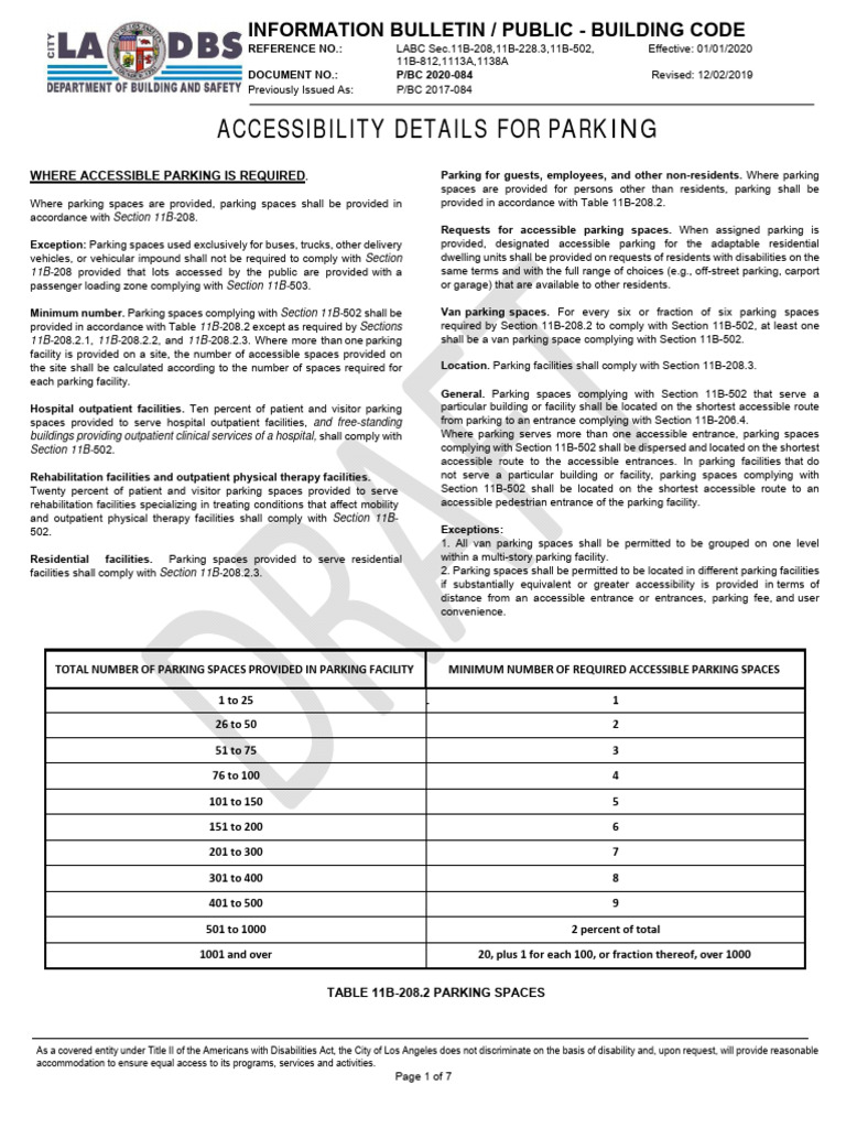 Accessible Parking Regulations Guide | PDF | Parking | Aisle