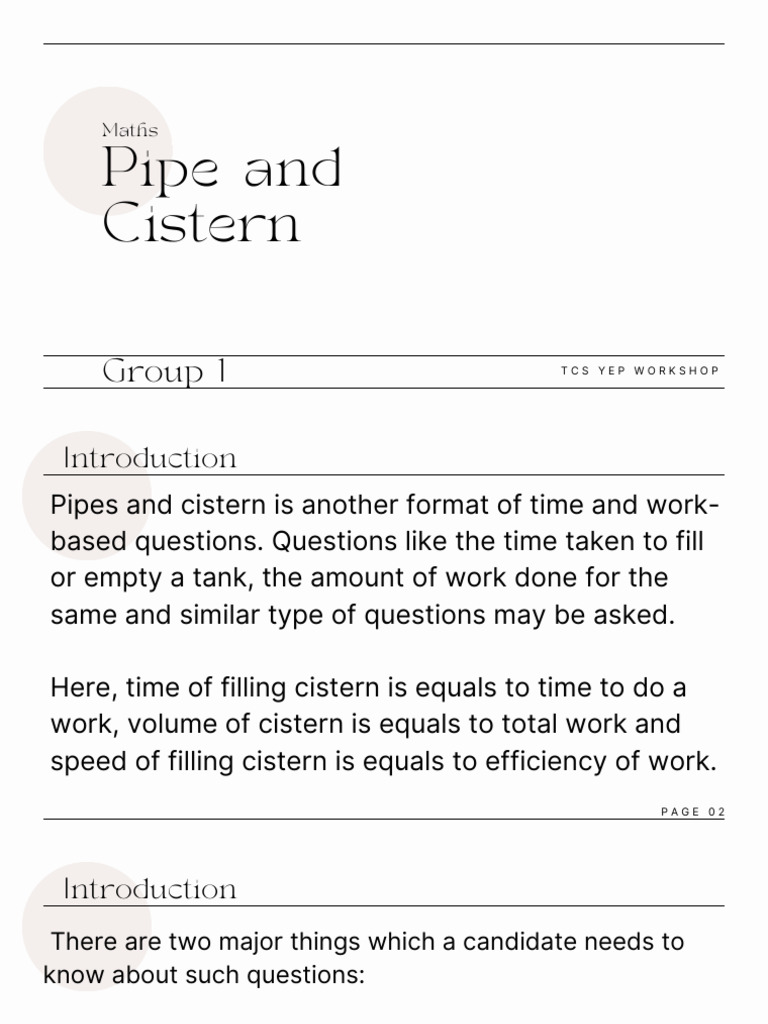 Pipe and Cistern | PDF | Reservoir | Chemical Engineering