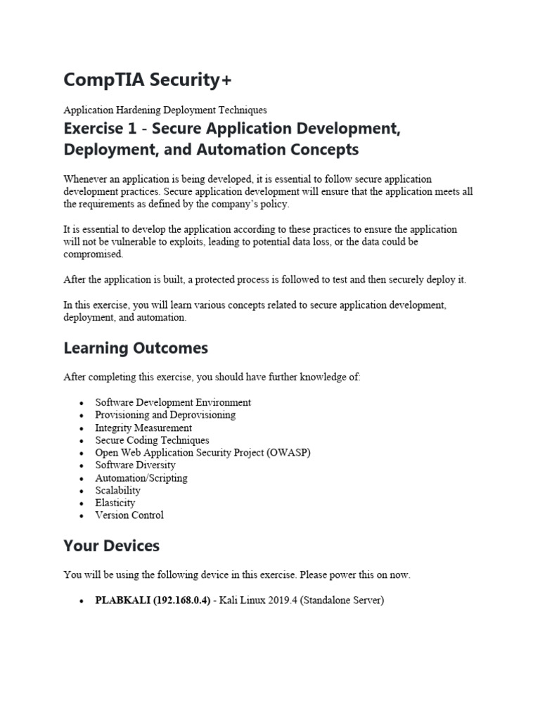 Live Virtual Machine Lab 4.1 Module 04 Application Hardening Deployment Techniques | PDF ...