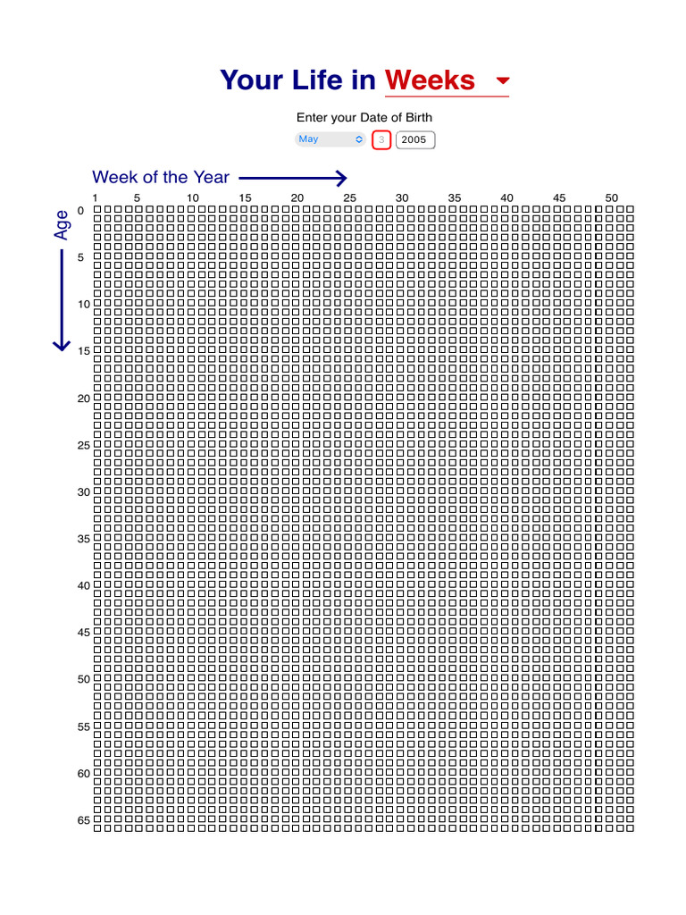 Life in Weeks Calculator Tool | PDF
