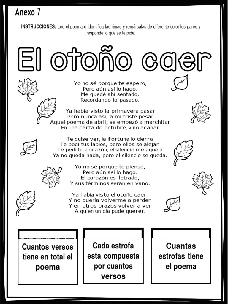Estructura del poema: versos y estrofas | PDF