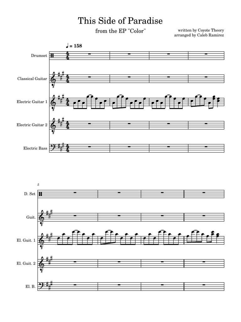 This Side of Paradise Sheet Music | PDF | Music Industry | Music Technology