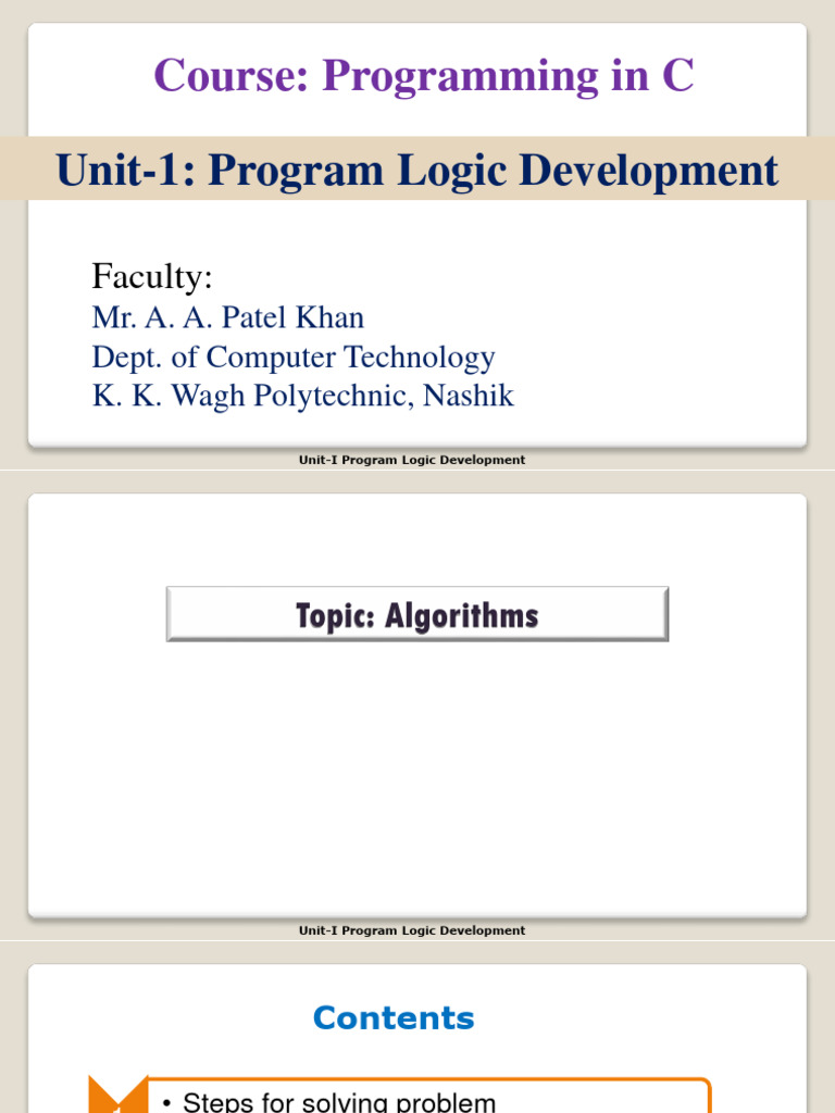 PCI Unit 1.1 Algorithms 1 | PDF | Algorithms | Area