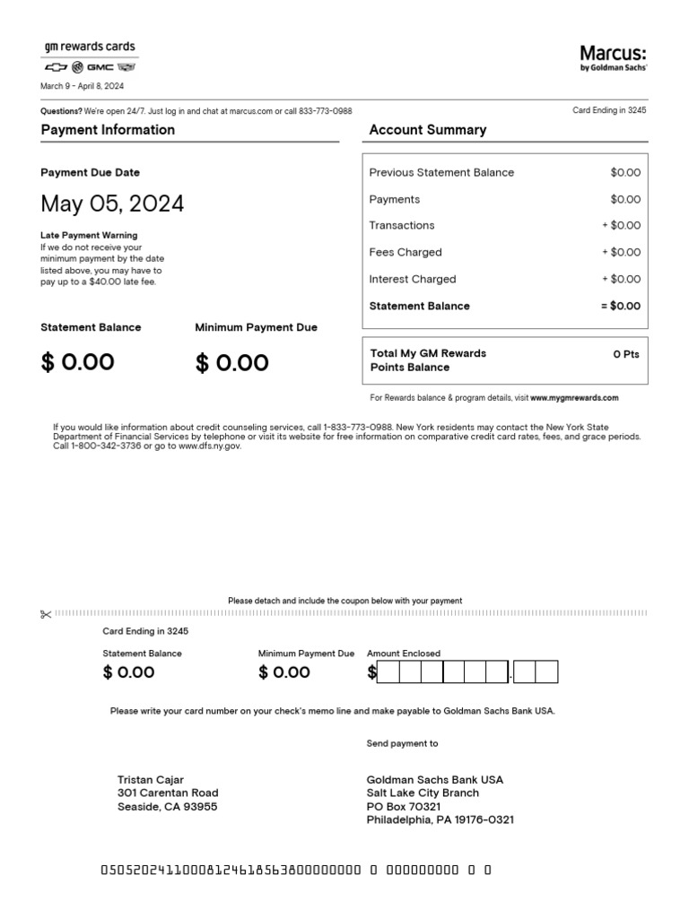 My GM Rewards Card 20240408 | PDF | Credit Card | Cheque