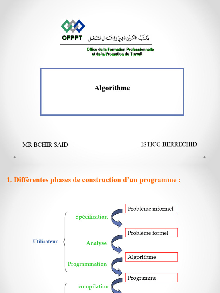 Cours Algo | PDF | Programmation | Programme informatique
