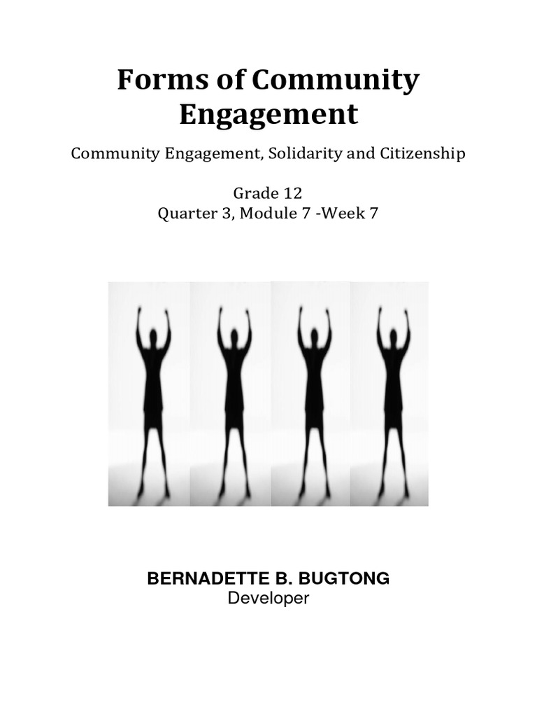 CSC12 Quarter3 Module 7 Week7 Forms of Community Engagement QA | PDF ...