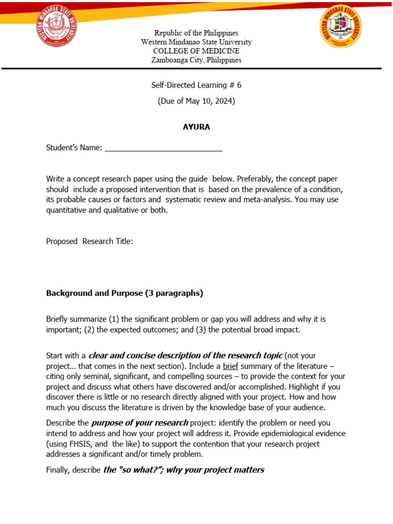 SDL 6 Writing Research Concept Paper | PDF | Methodology | Systematic Review