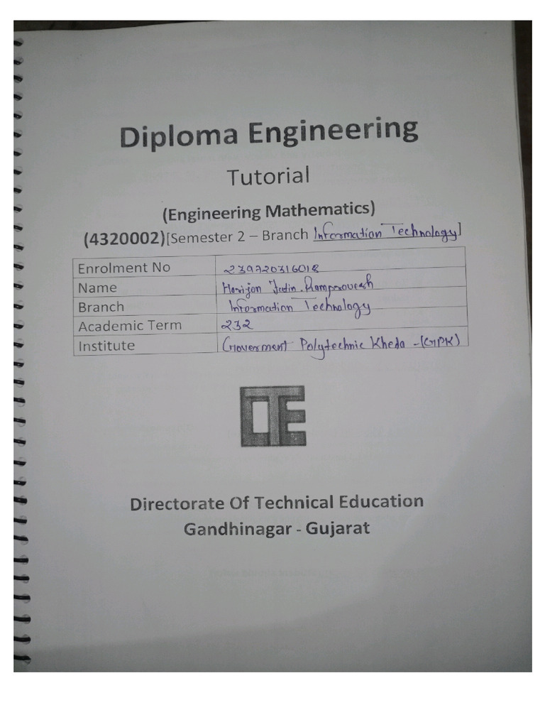 Maths Tutorial Chapter 2 | PDF