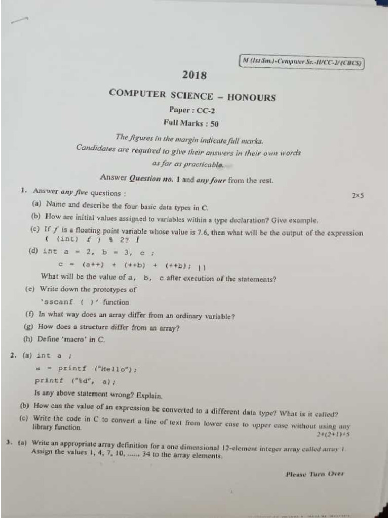 2018 CC2 CS QP | PDF