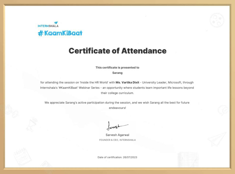 Internshala Certificate | PDF | Business