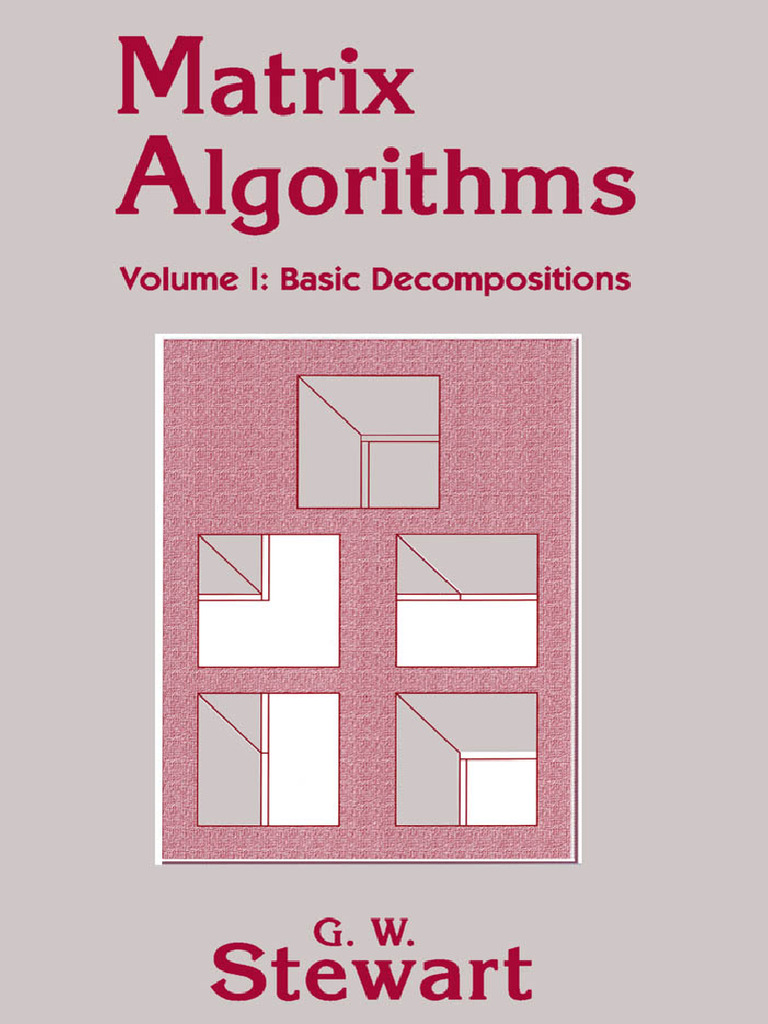 G. W. Stewart - Matrix Algorithms-Society For Industrial and Applied Mathematics (1998) | PDF ...