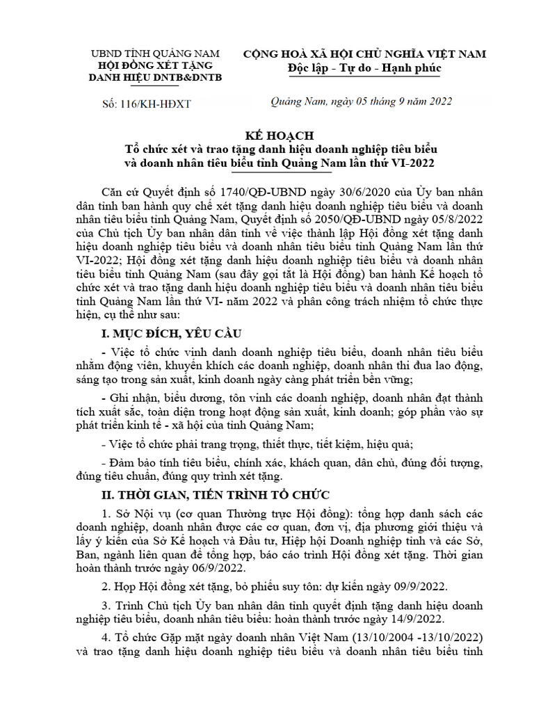 Ke Hoach To Chuc DNDN 2022.signed | PDF