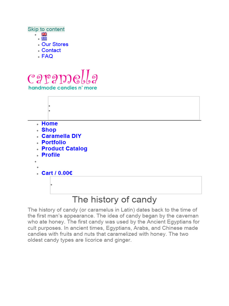 History of Candy | PDF | Candy | Caramel