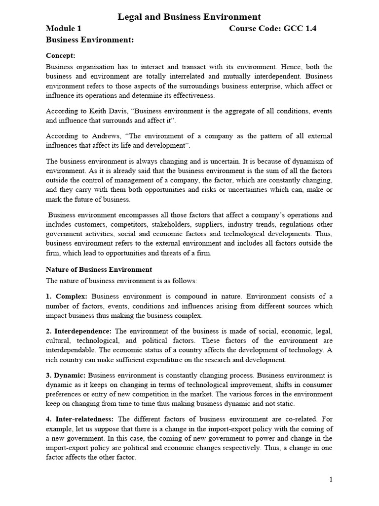 Legal Business and Environment | PDF | Forecasting | Economics