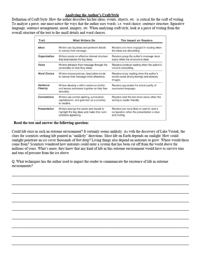 Analyzing Author's Craft/Style | PDF | Science & Mathematics | History