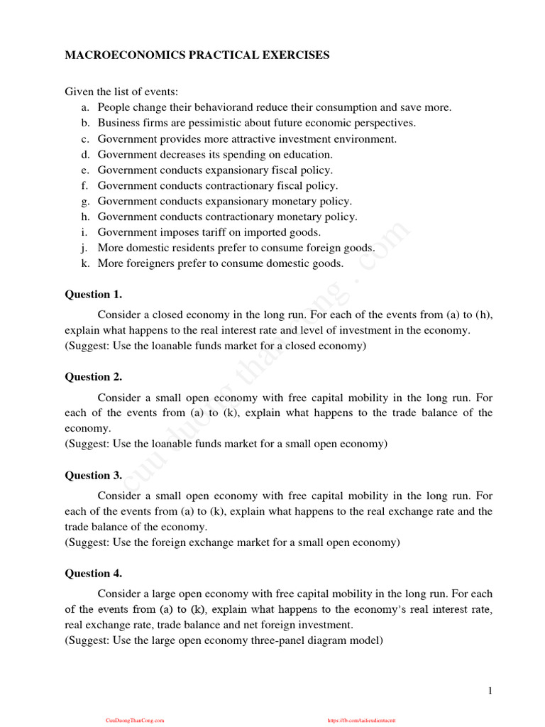 Macroeconomics-Ii - Bt-Cuoi-Ky - (Cuuduongthancong - Com) | Download Free PDF | Macroeconomics ...