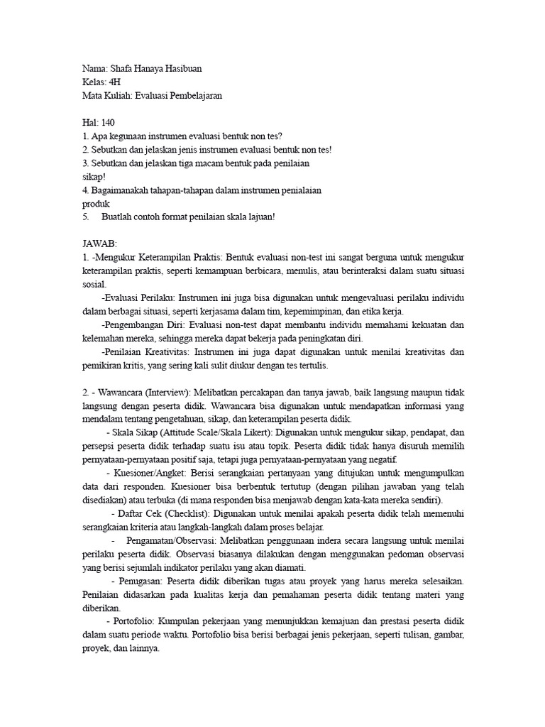 Tugas Evaluasi Shafa Hanaya HSB | PDF