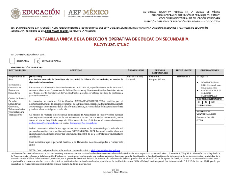 Ventanilla Única Extraordinaria | PDF | Gobierno