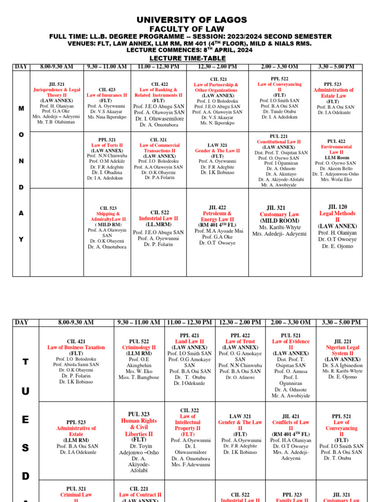 Final Final 2ND Semester 2023-2024 Lecture Timetable | PDF | Applied ... Final Final 2ND Semester 2023-2024 Lecture Timetable | PDF | Applied ...