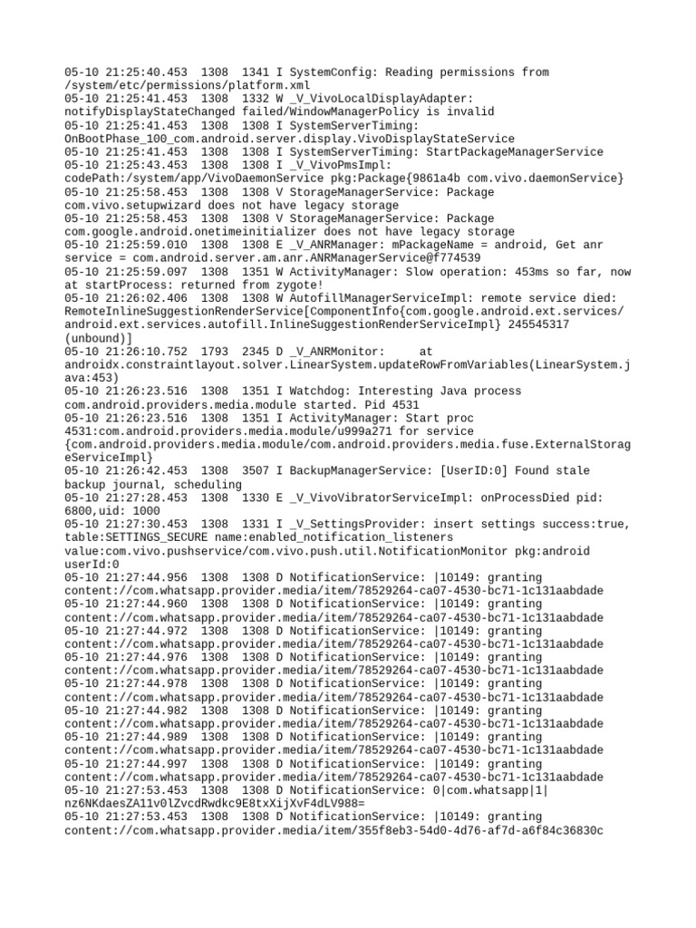 Log | PDF | Android (Operating System) | Computer Science