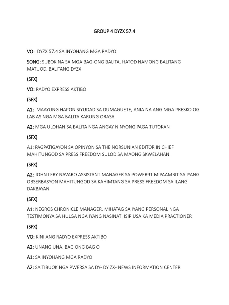 GROUP-44-DYZX-57b Radio Broadcasting | PDF