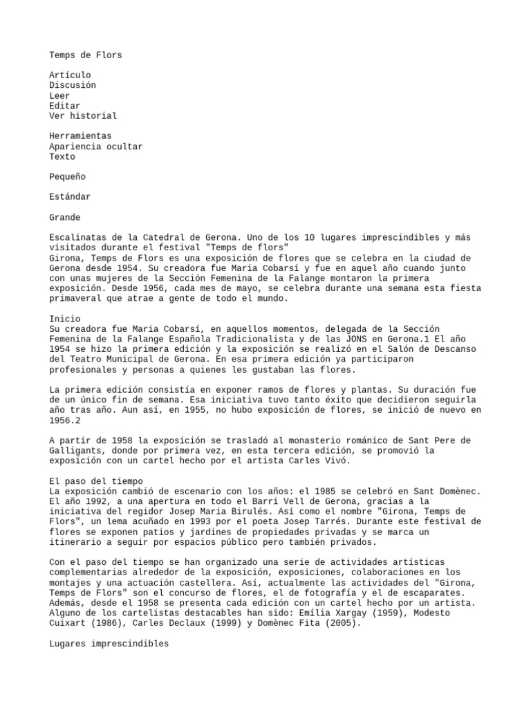 Temps de Flors | PDF | España