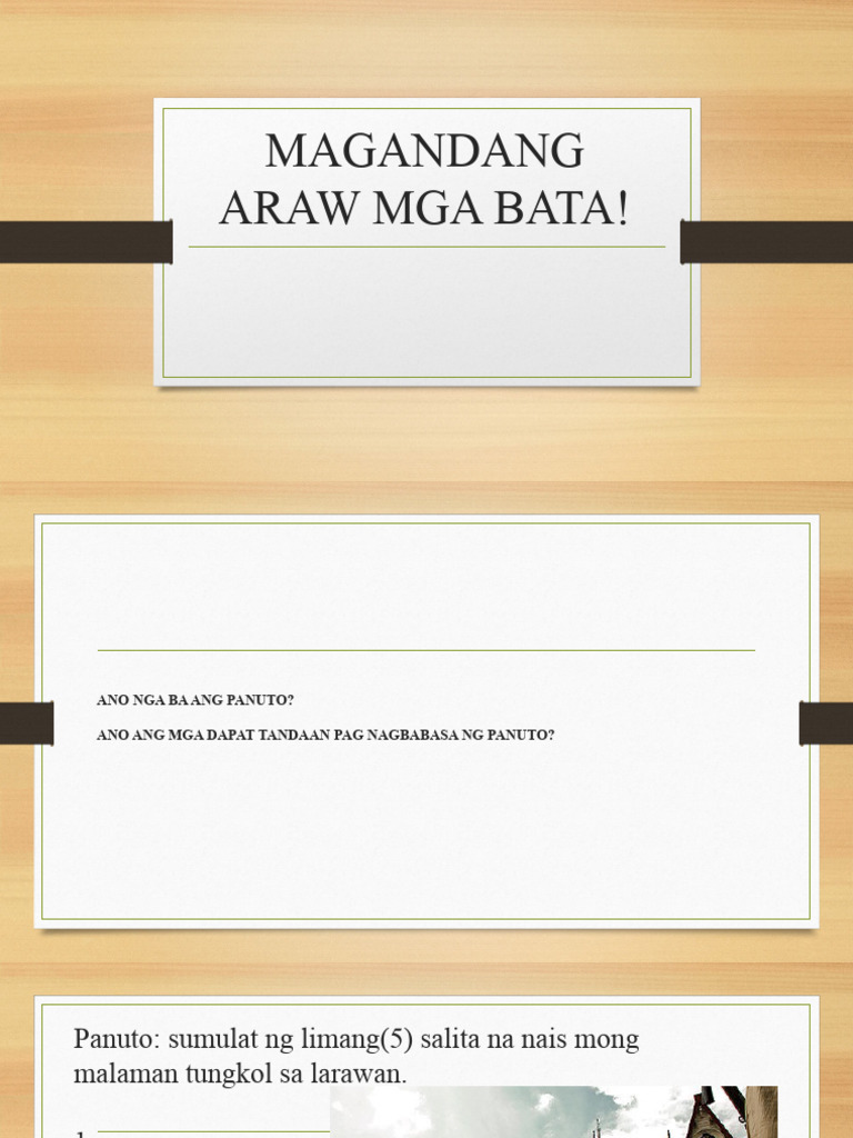 FILIPINO Aralin 3 | PDF