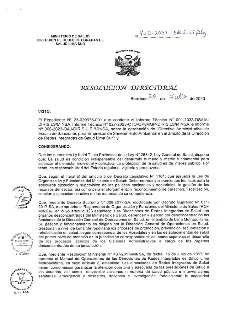 RD #720-2023-Diris-Ls-Dg | PDF