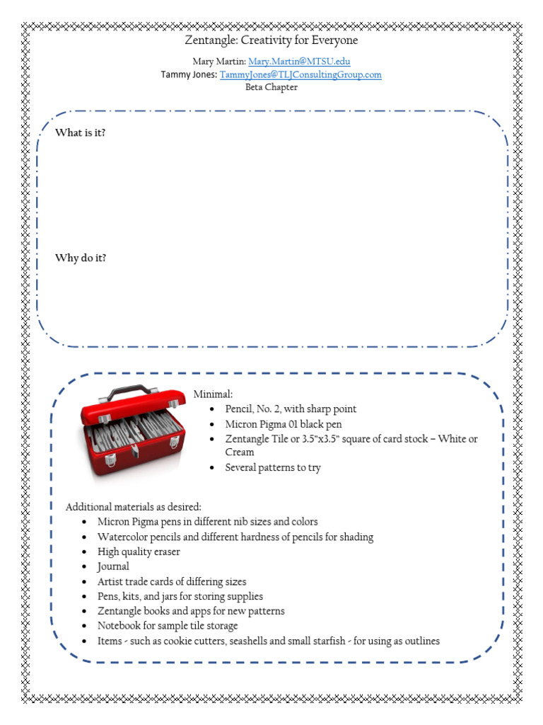 Zentangle Session Handout | PDF