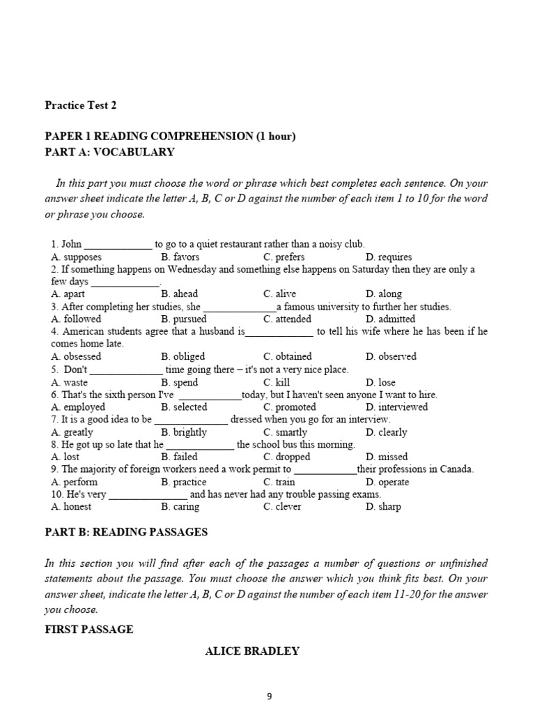 Practice Test 2 | PDF
