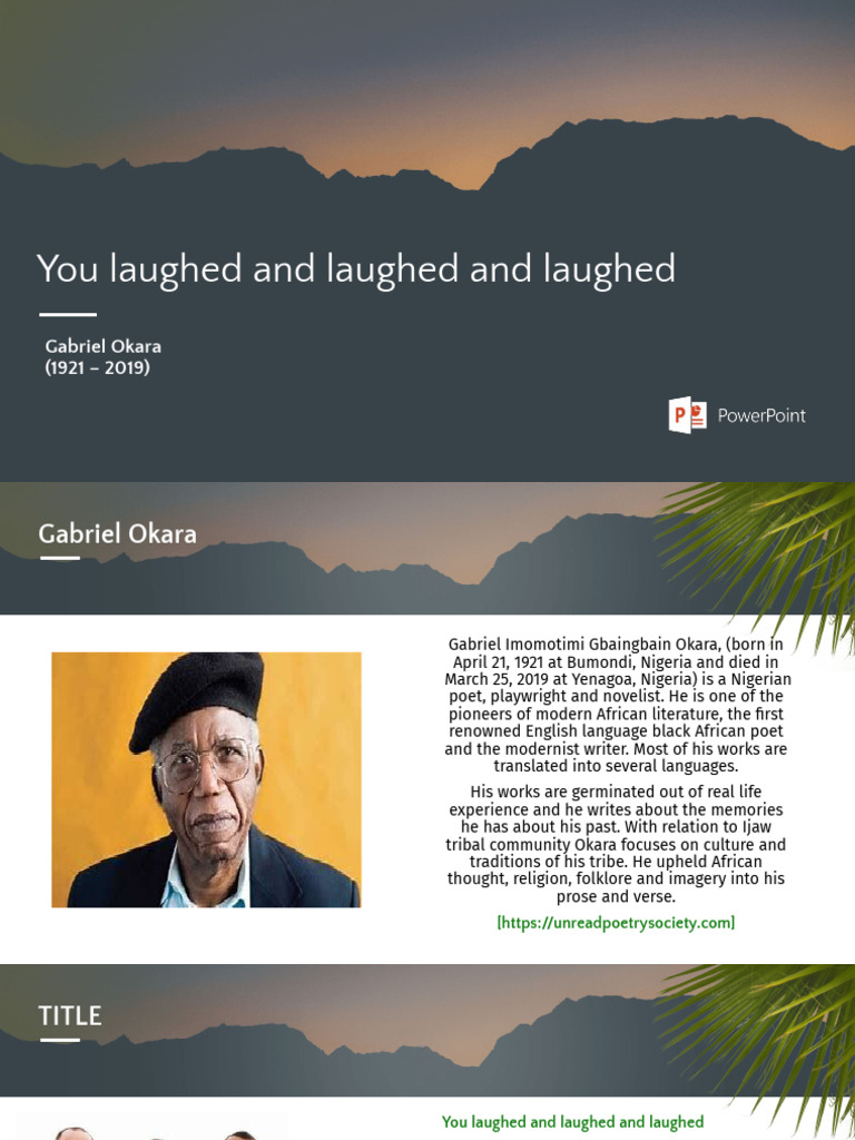 Analysis of "You Laughed and Laughed" | PDF | Laughter