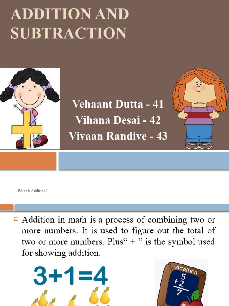 Addition and Subtraction | PDF