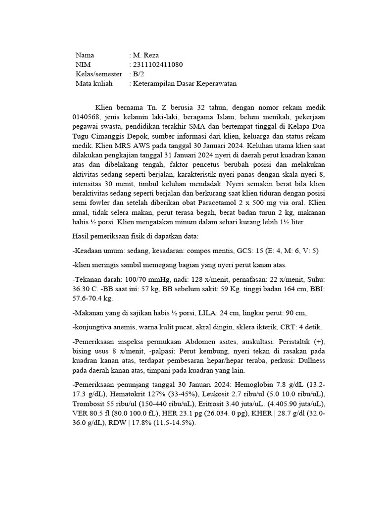 Tugas KDK Menyusun Askep (MREZA) | PDF | Kesehatan Holistik