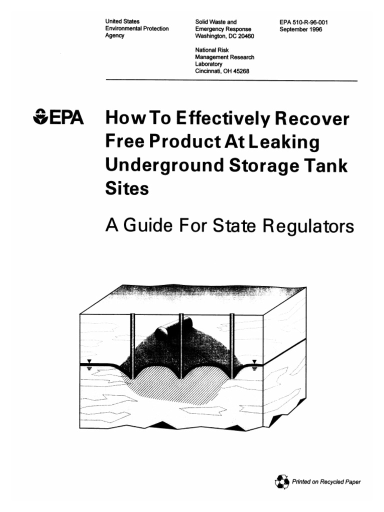 How To Effectively Recover On Free Product in Leaking UST | PDF ...
