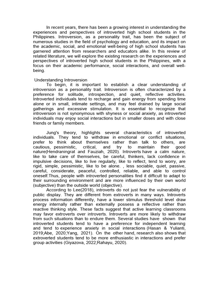 RRL Nabear | PDF | Extraversion And Introversion | Behavioural Sciences
