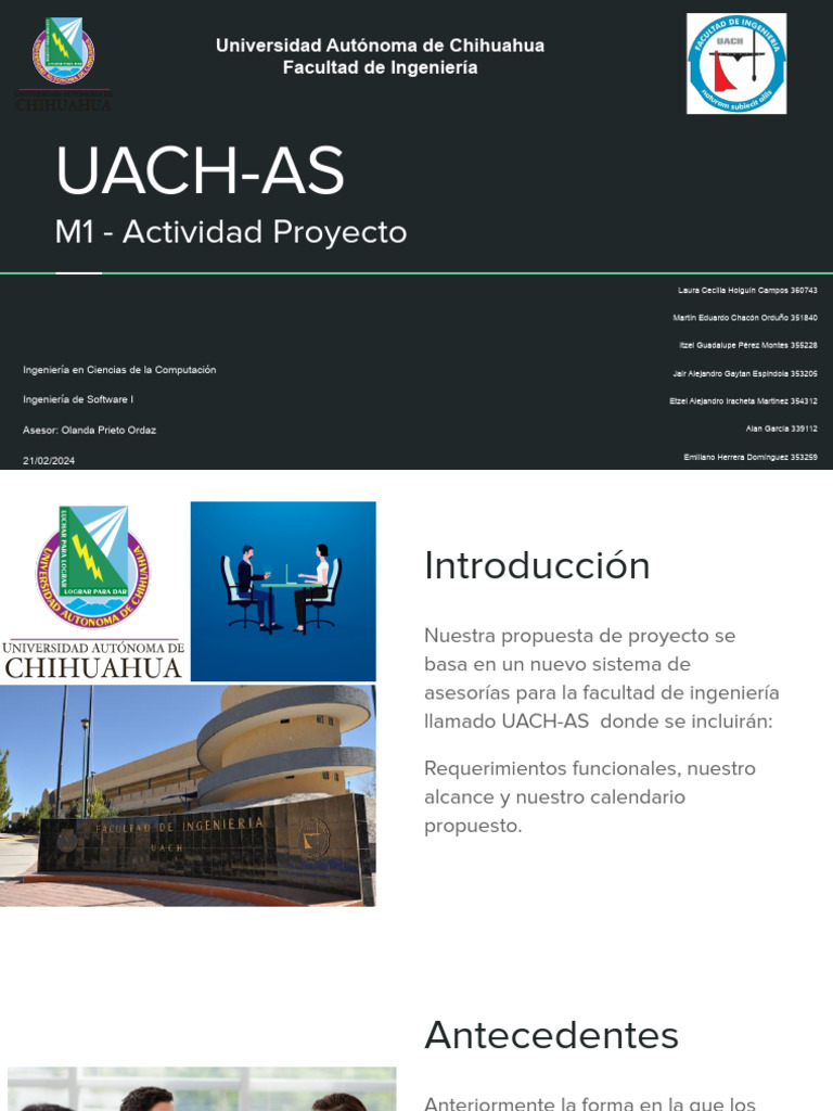 UACH-AS Presentación | Descargar gratis PDF | Software | Informática