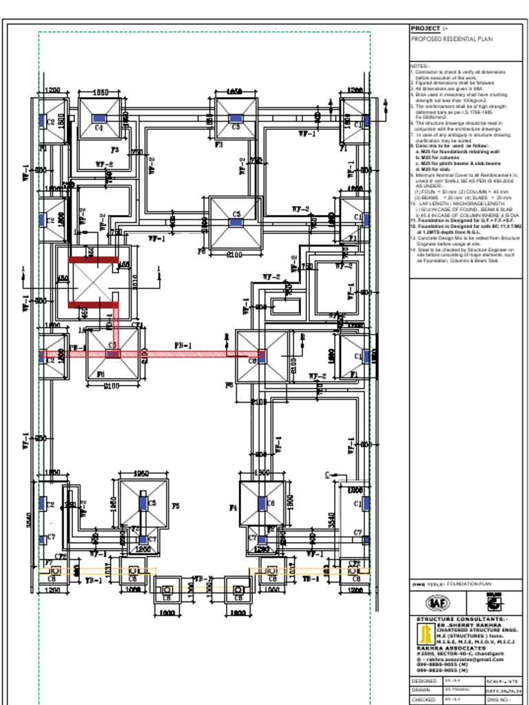 FOUNDATION PLAN | PDF | Materials | Architectural Elements