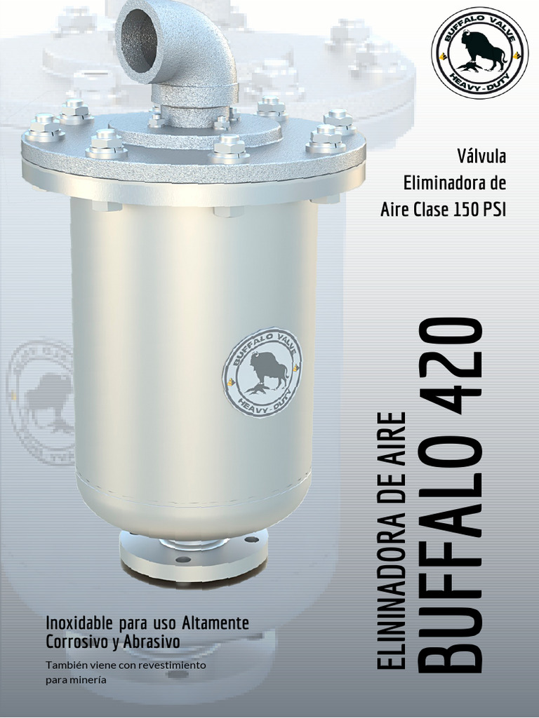 Válvula Ventosa Buffalo 420 para Líquidos Corrosivos | PDF