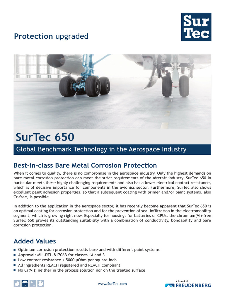 SurTec 650: Advanced Corrosion Protection | PDF | Corrosion | Chromium