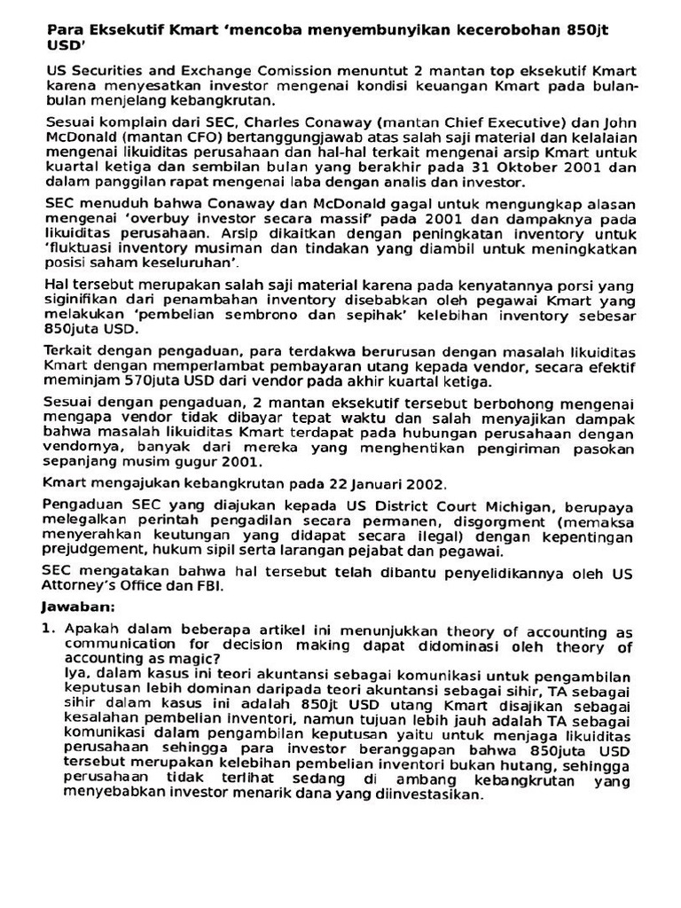 Tugas P1 Teori Akuntansi - Maria Citra Alf | PDF