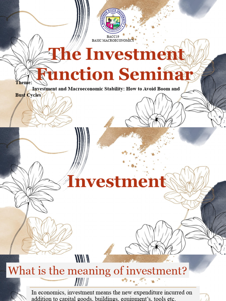 The Investment Function | Download Free PDF | Interest | Investing
