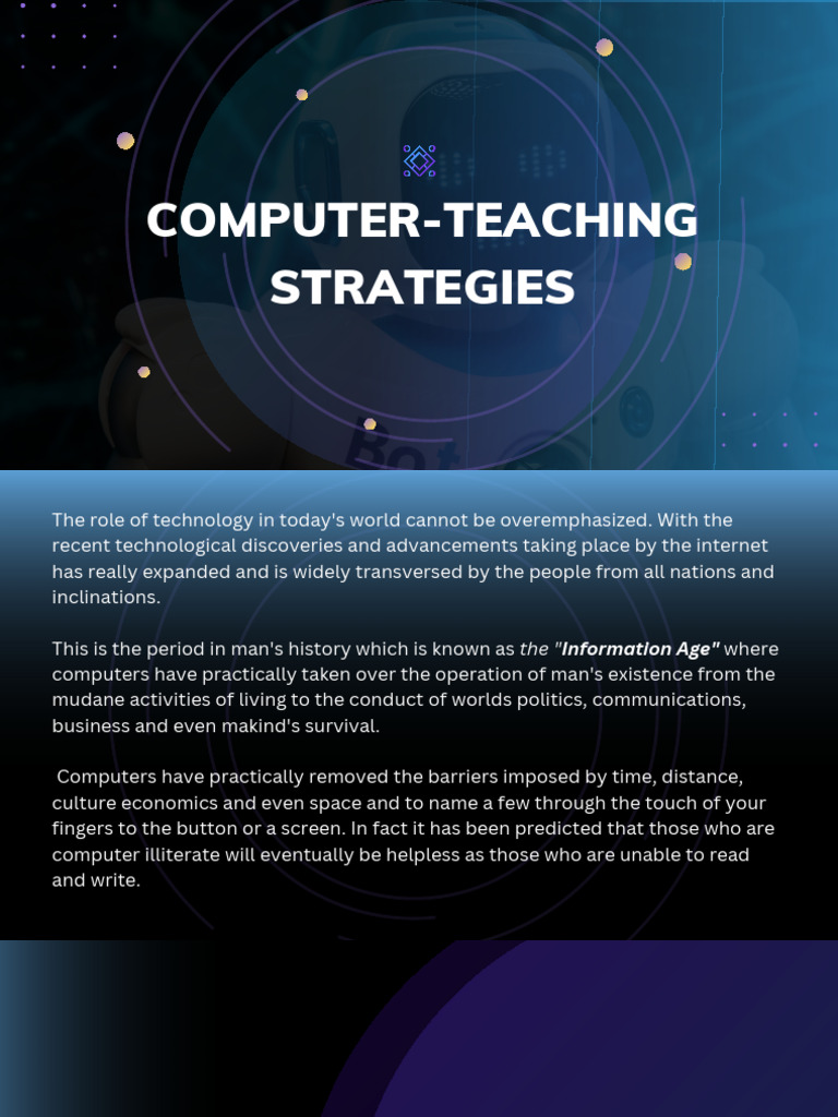Computer Teaching Strategies | PDF | Learning | Simulation