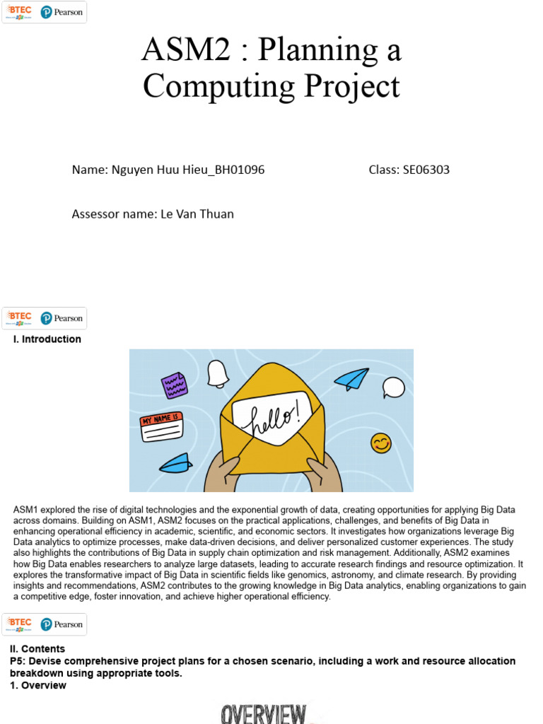 ASM2 1st Planning-A-Computing-Project NguyenHuuHieu BH01096 SLIDE | PDF | Big Data | Data