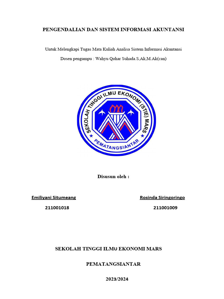 Pengendalian Dan Sistem Informasi Akuntansi | PDF Pengendalian Dan Sistem Informasi Akuntansi | PDF