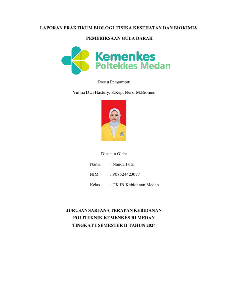 Laprak - Nanda - Ppemeriksaan Gula Darah | PDF | Kesehatan Holistik