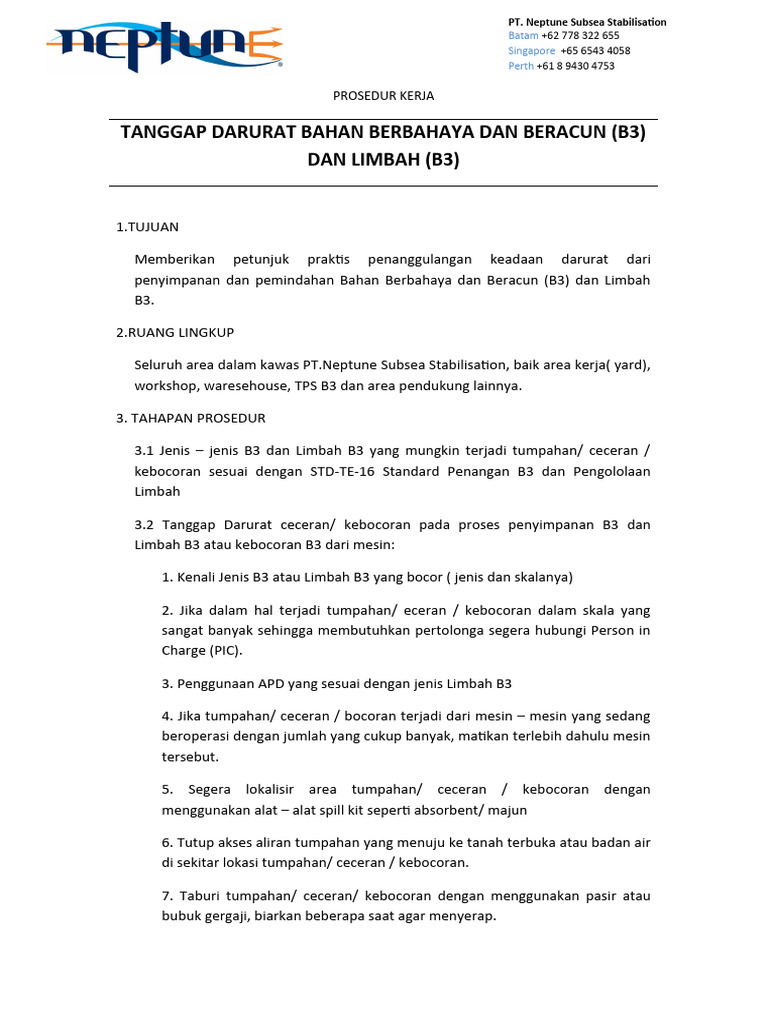 SOP Tanggap Darurat TPS | PDF