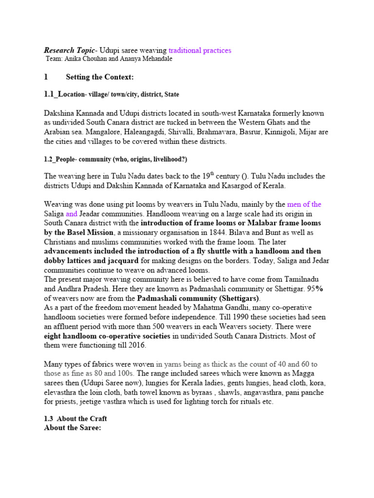 Craft Doc Proposal | Download Free PDF | Weaving | Loom