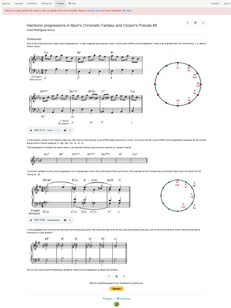 Harmonic Progressions in Bach & Chopin | PDF | Chord (Music) | Harmony